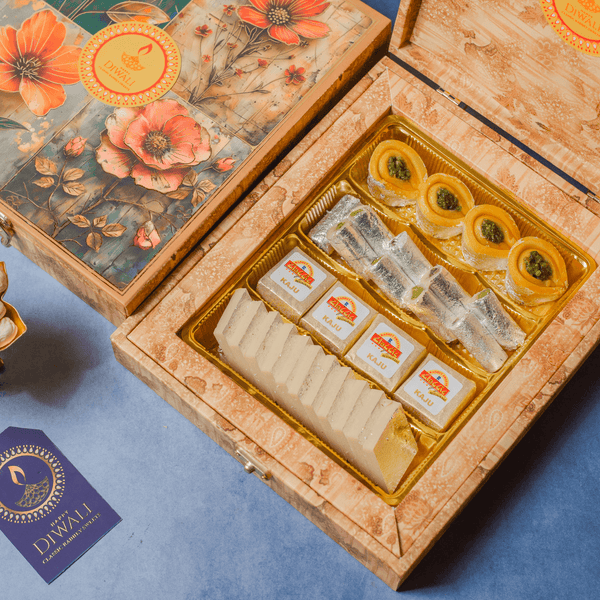 Floral Design Sweet Box (small) – Classic Radhey Sweets